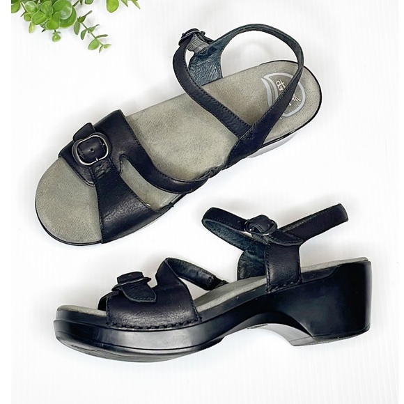 Dansko | Shoes | Dansko Black Leather Sandi Sandals 495 | Poshmark